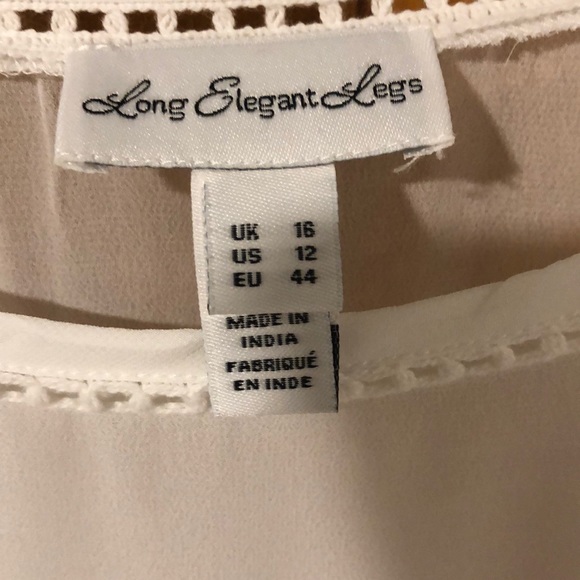 Long Elegant Legs | Tops | Lel Sheet White Lace Over Shirt Us 2 Uk 16 ...